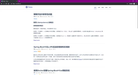 GitHub Zzzzbw Fame A Blog Power By Spring Boot And Vue
