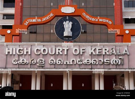 Kerala India March 16 2023 Kerala High Court Front View In Close Up