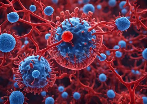 Virus Cells Attacking Immune System Disease Infection Ai Generated Stock Illustration