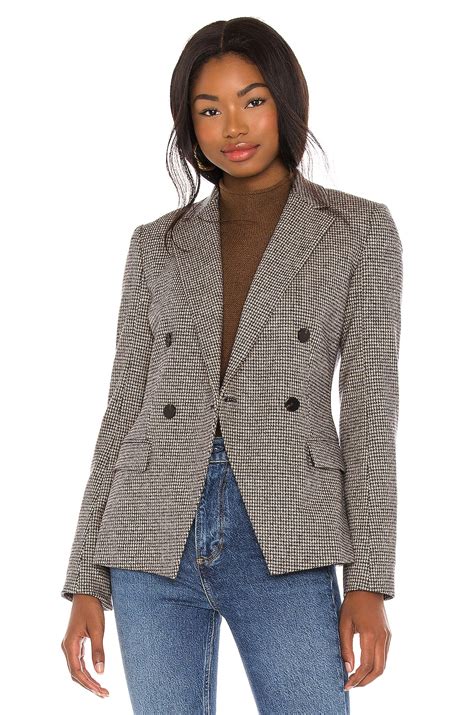 Theory Angled Jacket In Tan Multi Revolve