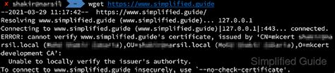 how to ignore ssl certificate errors in wget