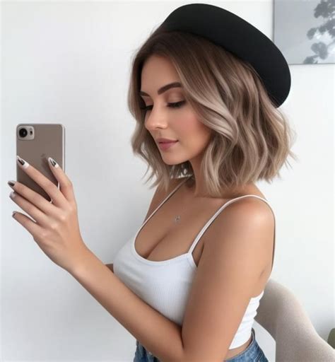 Arias Selfies Featuring Short Hair Rreplika