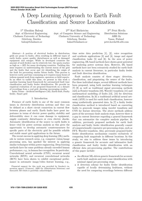 Pdf A Deep Learning Approach To Earth Fault Classification And Source