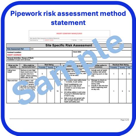 Pipework Risk Assessment Method Statement Seguro Hands