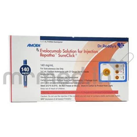 Evolocumab Liquid Repatha 140mg Injection Packaging Size 140 Mg Vial As Directed At Rs 18500
