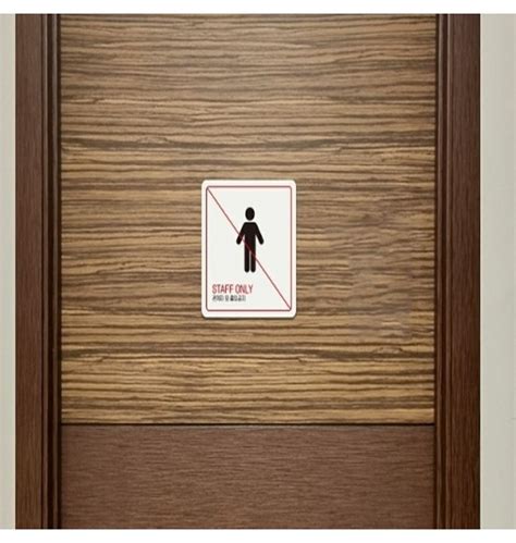 세모소 관계자외 통제구역팻말 사무실스텝온리 도어사인 정사각포맥스 선택2종 18cm 1개 티몬