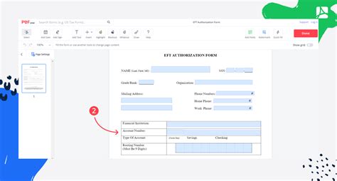 Printable Blank Eft Authorization Form Template — Pdfliner