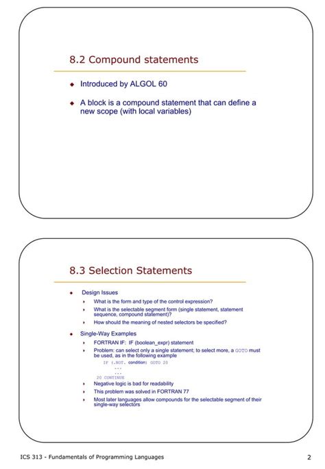 8 Statement Level Control Structure Pdf Programming Languages