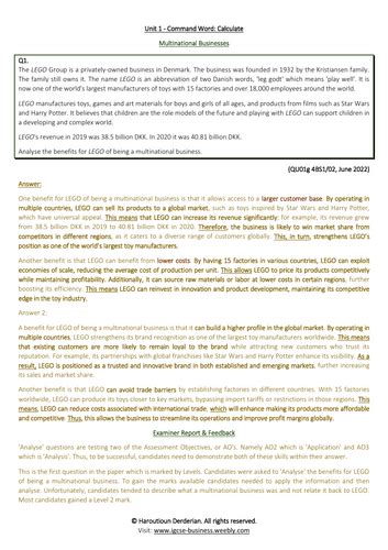 Pearson Edexcel Igcse Business Teaching Resources