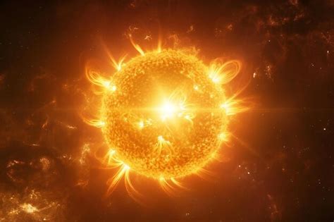 Premium Photo Sun In Space Fractal Artwork For Creative Artdesign And Entertainment