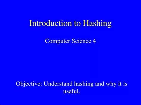 Ppt Introduction To Hashing Powerpoint Presentation Free Download