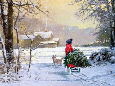 Пазл девочка с елкой разгадать онлайн из раздела Картины бесплатно