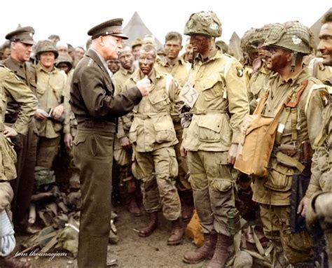 June 5 1944 General Dwight D Ww2 Colourised Photos