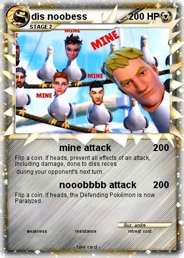 Pokémon Dis Noobess Mine Attack My Pokemon Card