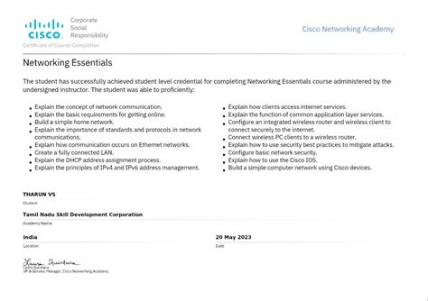 Ciscocertified Networkingprofessional Tharun Vs