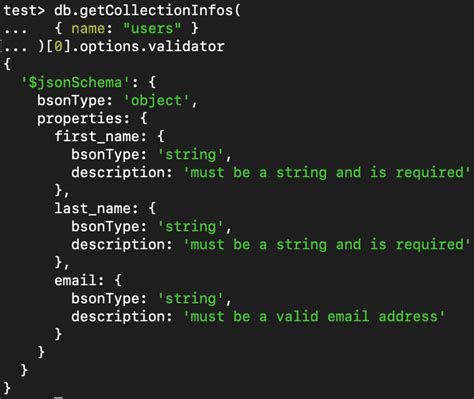 View Existing Validation Rules In Mongodb Geeksforgeeks