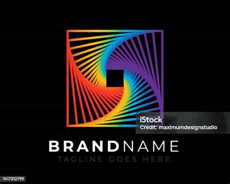 무지개 다채로운 정방형 사각형 기하학적 모양 트위스트 모핑 멀티 라인 곡선에 대한 스톡 벡터 아트 및 기타 이미지 곡선 과학 기하 Istock