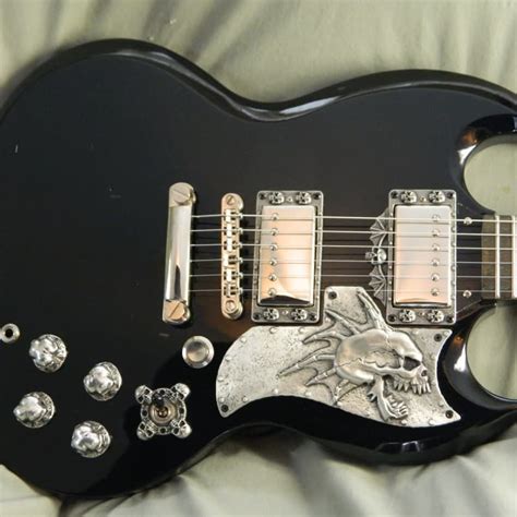 8 Skull Guitar Parts For A Epiphone G 400 Sg And Speicials Custom Knobs Pickguard Switch Cover Ect