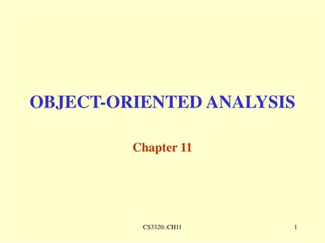 PPT OBJECT ORIENTED ANALYSIS PowerPoint Presentation Free Download ID