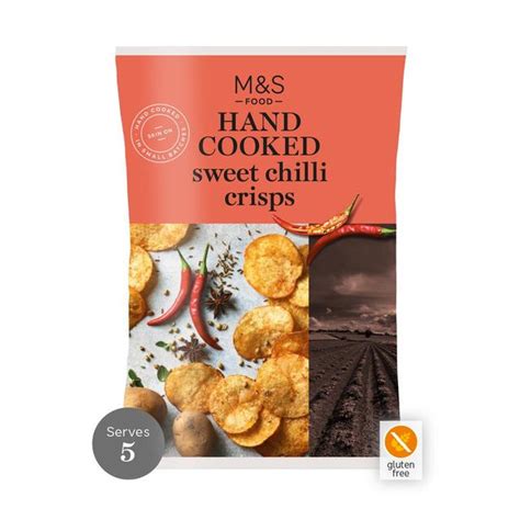 Mands Sweet Chilli Hand Cooked Crisps Ocado
