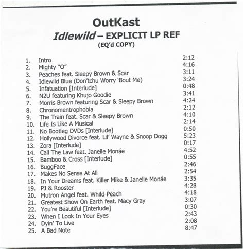 Outkast Idlewild Eqd Copy Explicit Lp Ref Cdr Discogs