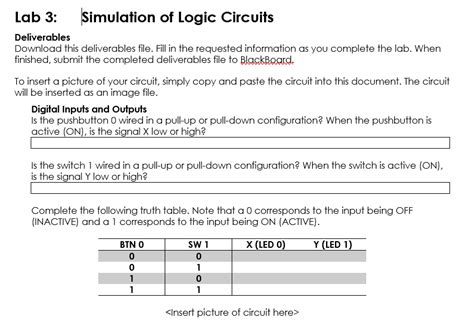 Solved Lab 3 Simulation Of Logic Circuits Deliverables