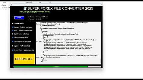 decompile ex4 to mq4 in 2025 unlock and convert ex4 to mql4 source code