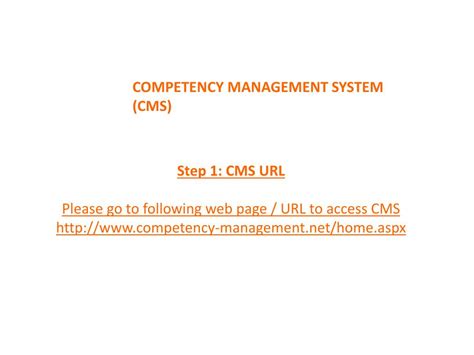 PPT COMPETENCY MANAGEMENT SYSTEM CMS PowerPoint Presentation Free Download ID 3855082