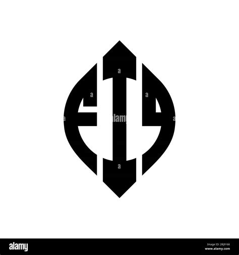 Fiq Circle Letter Logo Design With Circle And Ellipse Shape Fiq Ellipse Letters With