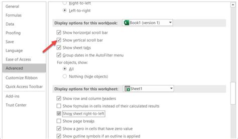 How To Show Vertical Scroll Bar ExcelNotes
