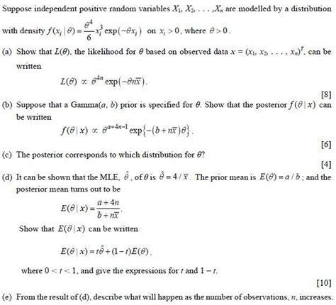 Solved Suppose Independent Positive Random Variables X1
