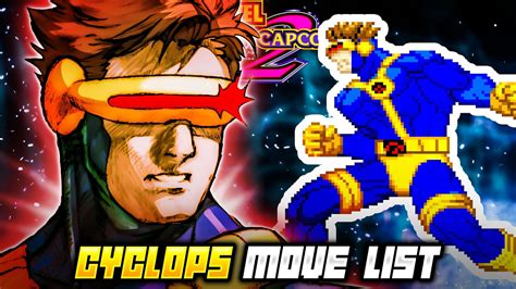 CYCLOPS MOVE LIST Marvel Vs Capcom New Age Of Heroes MvC YouTube