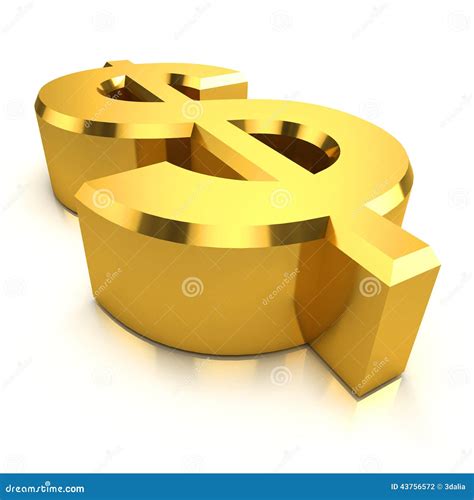 3d Gold Us Dollar Symbol Stock Illustration Illustration Of America