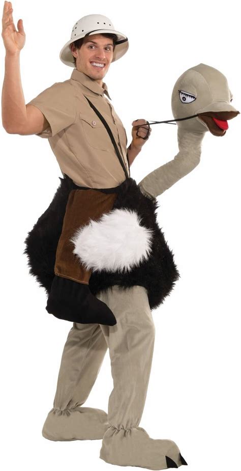 Amazon co jp Forum Novelties おもしろい コスプレ 動物 着ぐるみ コスチュームダチョウに乗った探検家 大人用