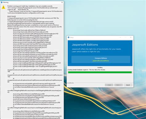 Error When Installing Jasper Report Server 900 Version Products Jaspersoft Community