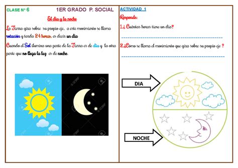 Clase Nº 6 El Dia Y La Noche Clase Nº 6 1er Grado P Social El Día