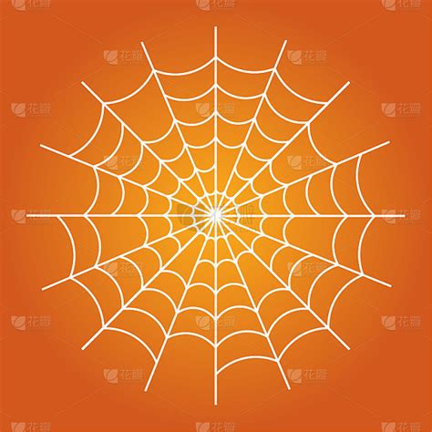 简单的蜘蛛网插图万圣节快乐