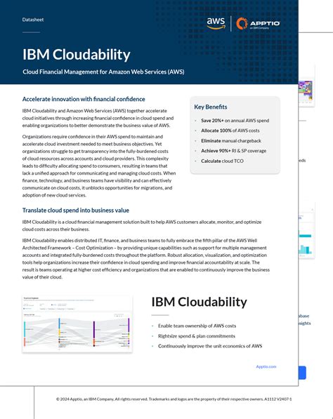 Ibm Cloudability For Aws Apptio
