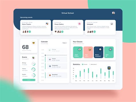 School Dashboard 📚 Ui Design Dashboard Dashboard Design Web App Design
