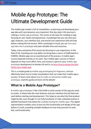 Mobile App Prototype The Ultimate Development Guide PDF