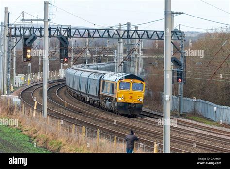 Drax Powerstation Biomass Train Hauled By Gbrf Class 66 Diesel Electric