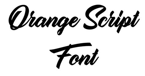 Orange Script Font Dafont Style