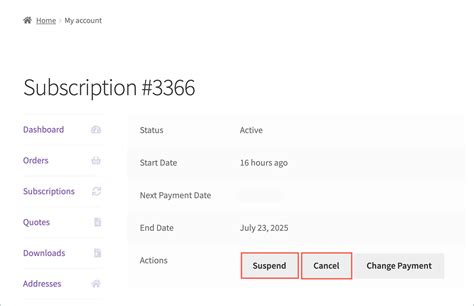 Restrict Subscription Actions In Woocommerce My Account Page Webtoffee