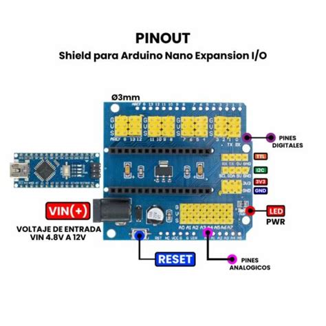 Shield Para Arduino Nano Expansion Io Unit Electronics