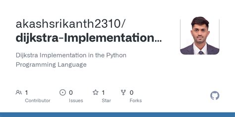 Github Akashsrikanth2310dijkstra Implementation In Python Dijkstra Implementation In The