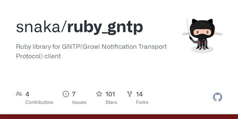 Github Snakarubygntp Ruby Library For Gntpgrowl Notification