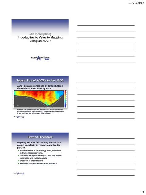 pdf introduction to velocity mapping using an adcp dokumen tips