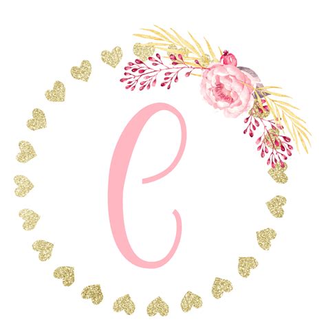 Letter C Monogram Customize Online Instant Download