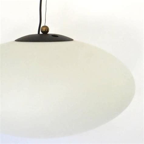 Italian Vintage Blown Opaque Glass Pendant Light By Stilnovo Circa 1960 At 1stdibs