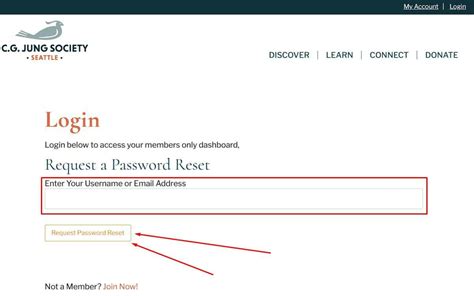 Password Reset Instructions Cg Jung Society Seattle